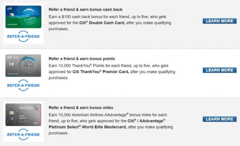 Credit Card Referral Bonus Programs - Refer a Friend to Earn Extra Points